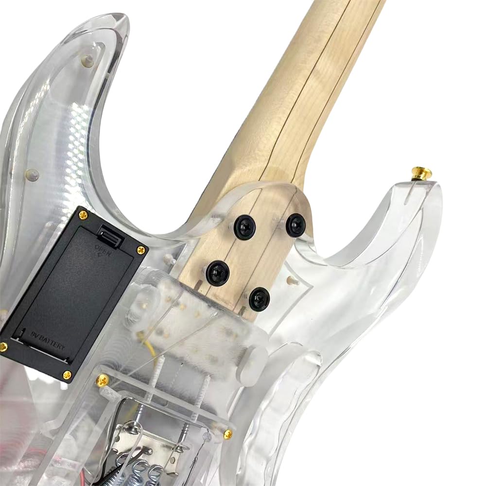 Snapklik.com : Yinfente 39Inch Electric Guitar Kit Transparent Acrylic ...