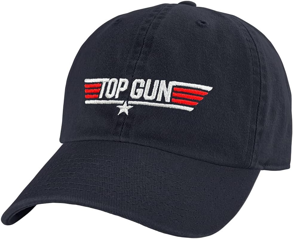 Popfunk Official Top Gun Logo Dad Hat - The U18 Adjustable Relaxed-Fit ...