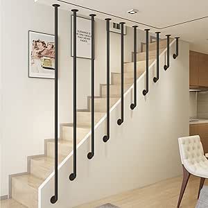 Amazon.com: Lanmmraifc Stair Handrail - Complete Kit, Black L-Shaped ...