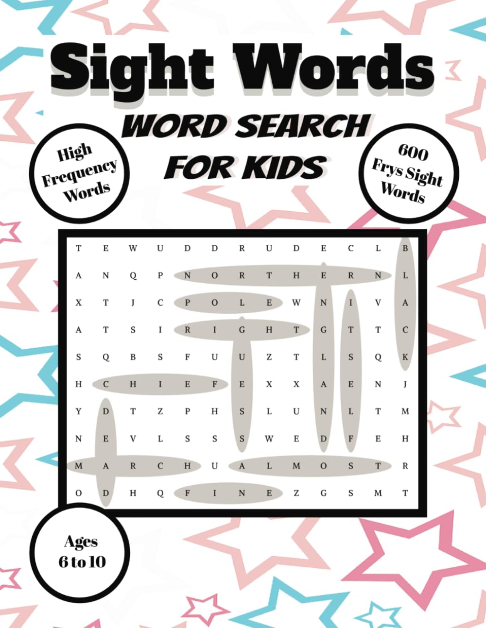 Sight Words Word Search for Kids: High Frequency Frys Sight Words ...