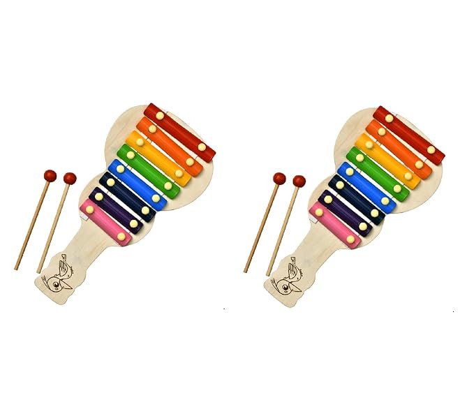 Buy Craft Embassy Guitar Xylophone Musical Toy 8 Notes 2 Sticks Wooden ...