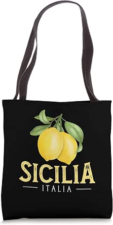 Amazon.com: Sicilia Italia | Italian Lemons | Proud Sicilian Tote Bag ...