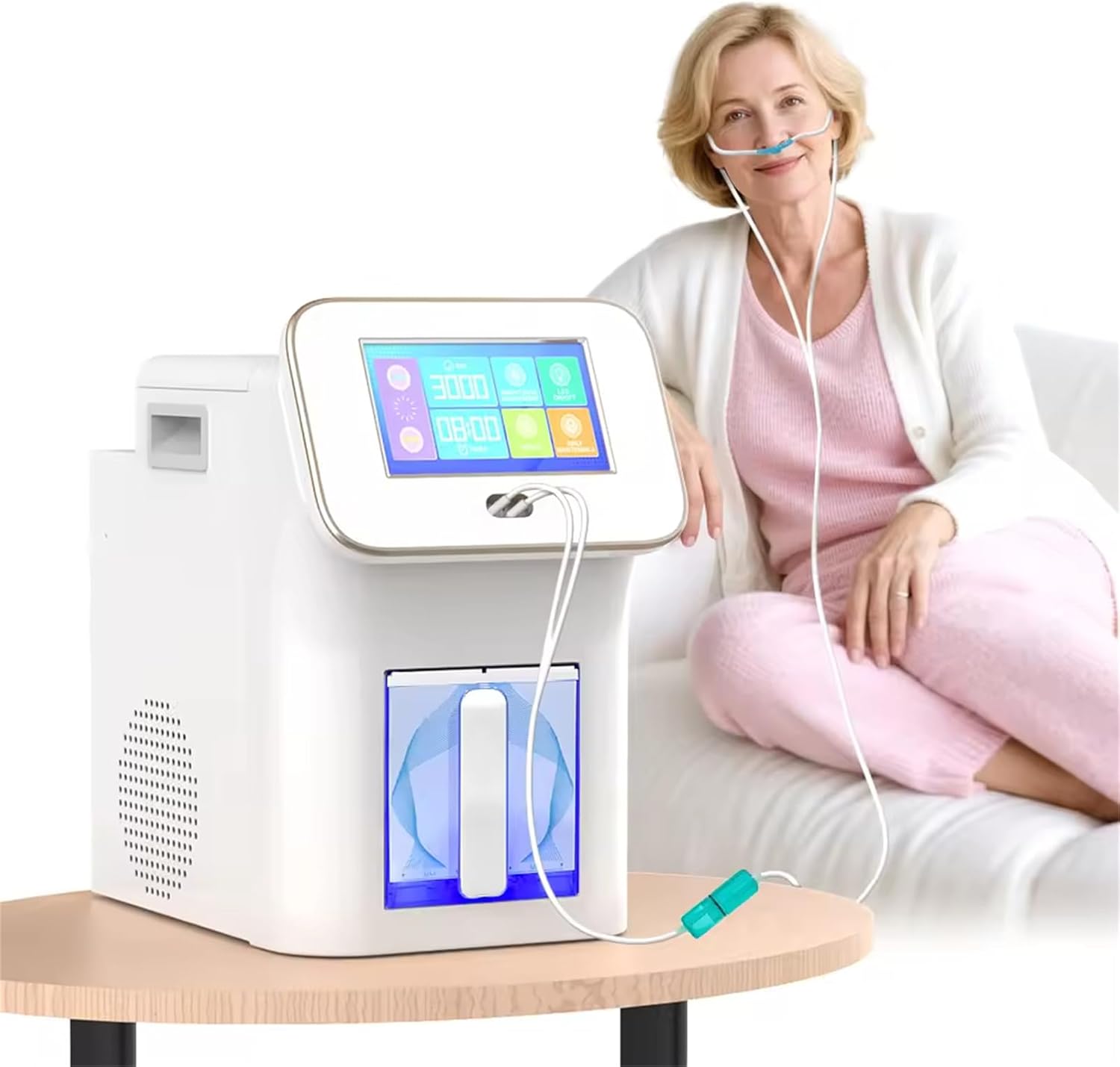 Amazon.com: FCADFCA 3000ml/min Hydrogen Inhalation Machine, Dual Outlet ...