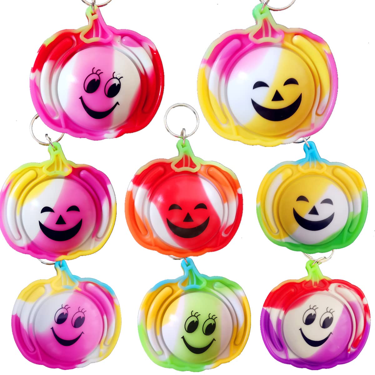 Amazon.com: 20 Packs Bulk Halloween Pumpkin Fidget Mini Pop for Kids ...