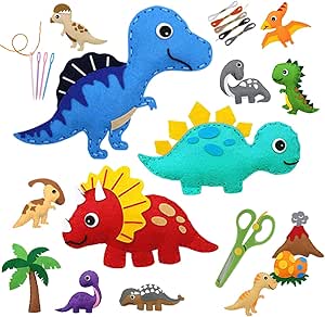 Gatphy 12Pcs Animal Sewing Craft Kit Felt Sewing Craft Kit Cute Wild ...