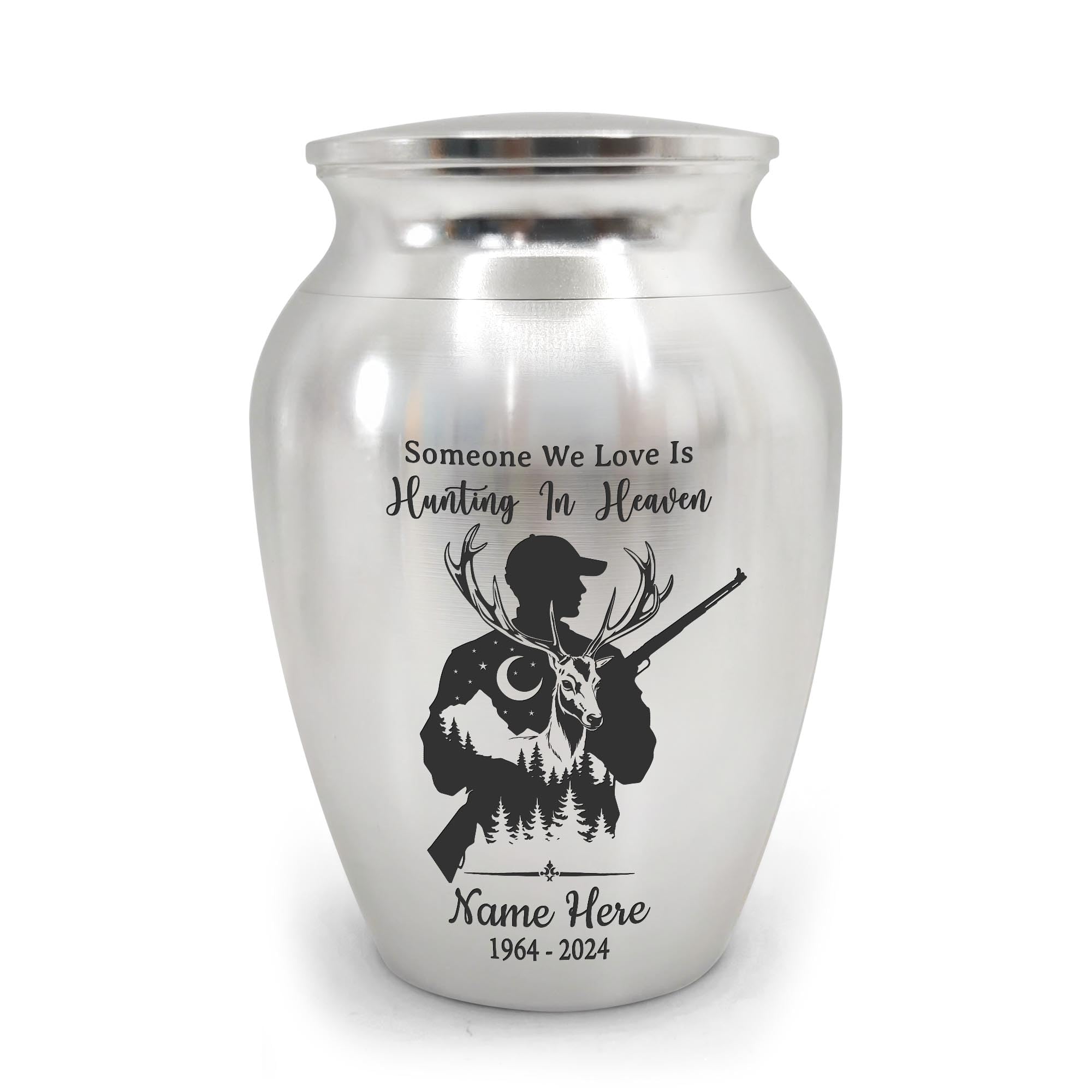 Amazon.com: Artsy Woodsy Personalized Deer Hunting Mini Urns Stainless ...
