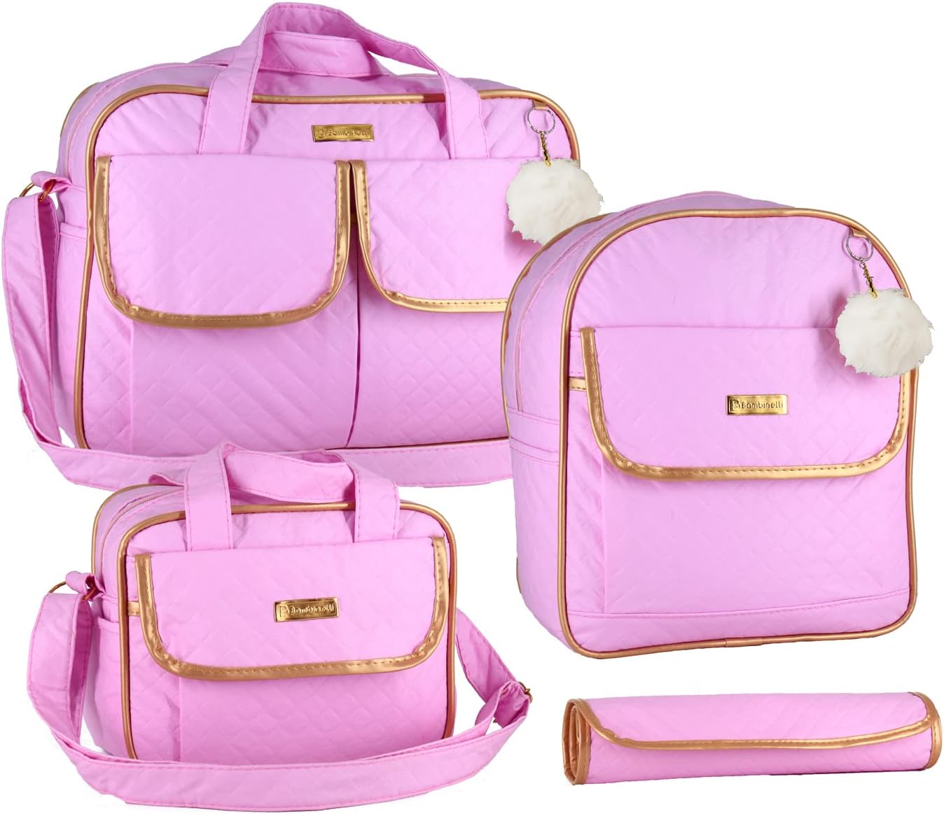Kit Bolsa Bebê Mala Maternidade Impermeável Multifuncional Preto ...
