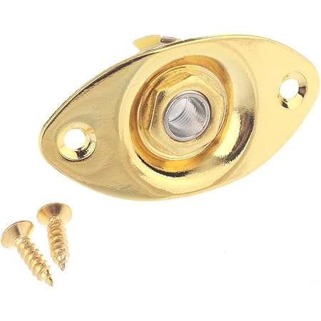 Amazon.com: Musiclily 1/4" Oval Guitar Input Jack Output Plate ...