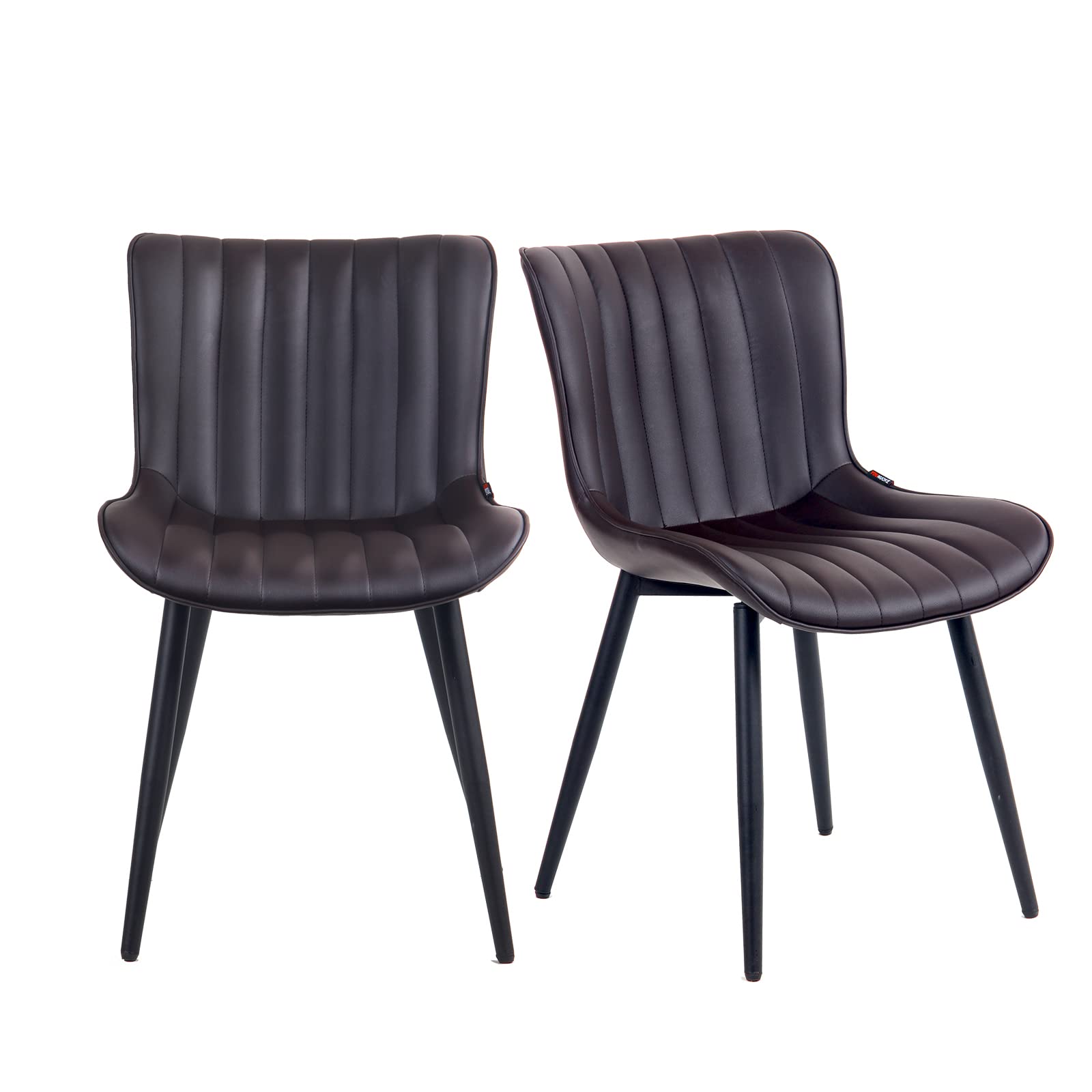 Snapklik.com : YOUNUOKE Brown Dining Chairs Set Of 2 Upholstered Mid ...