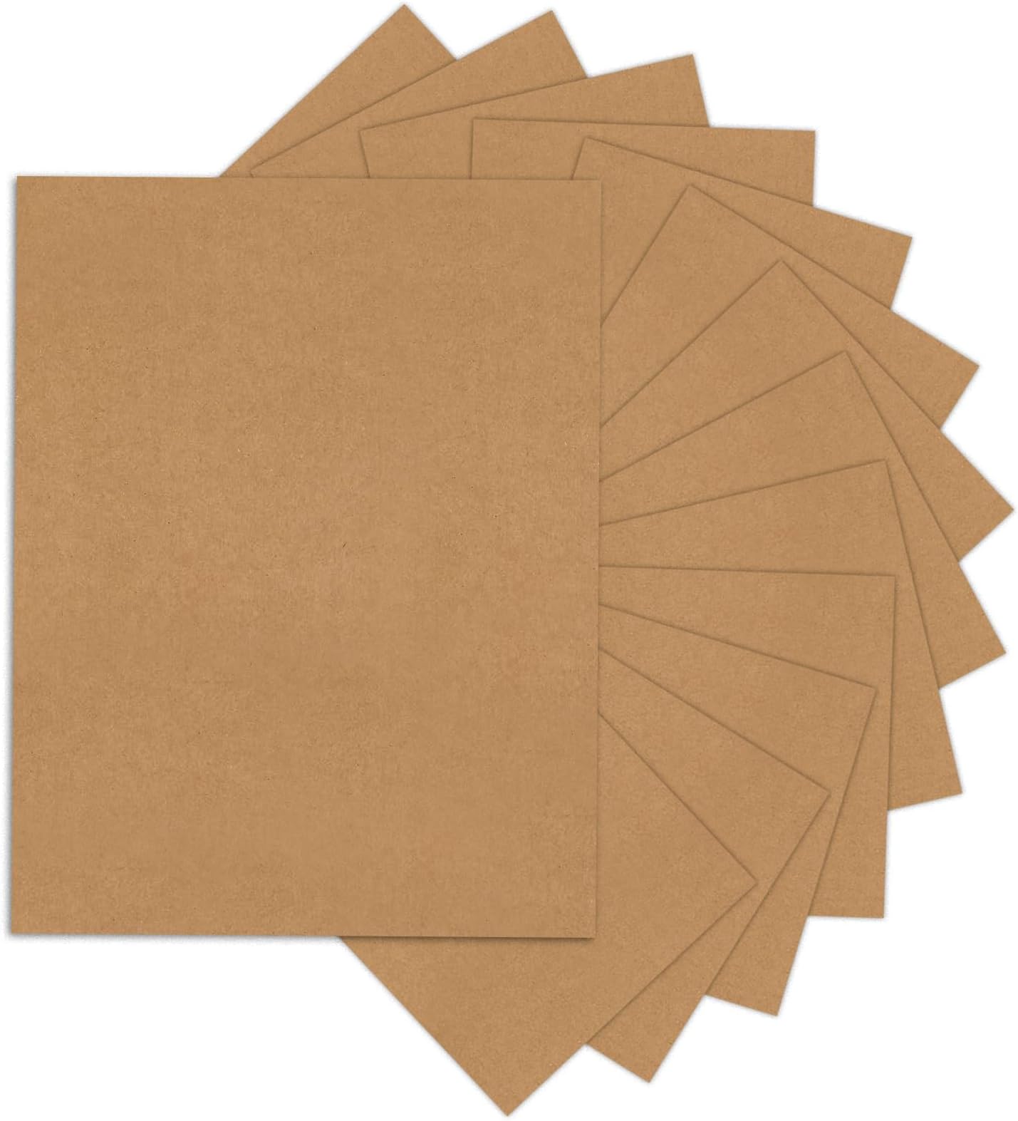 24 Sheets Kraft Paper Brown Cardstock 8.5 x 11, Goefun 80lb Card Stock ...
