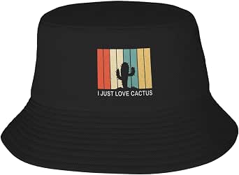 Amazon.com: DIUNA-I-Just-Love-Cactus-Bucket-Hat, Fishing Hat Beach Sun ...