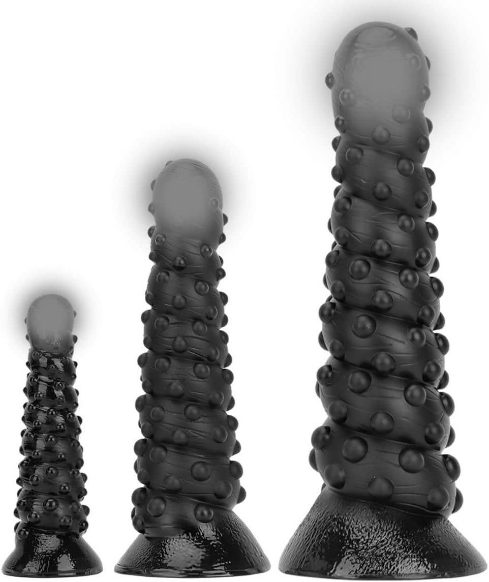Amazon | Tsukitoy アナル ディルド 吸盤付きアナルプラグイボイボ付き極太ディルド 直径5cm以上 男性 女性用アナルビーズ PVC製 あなるプラグ 拡張 調教 SMプレイ ...