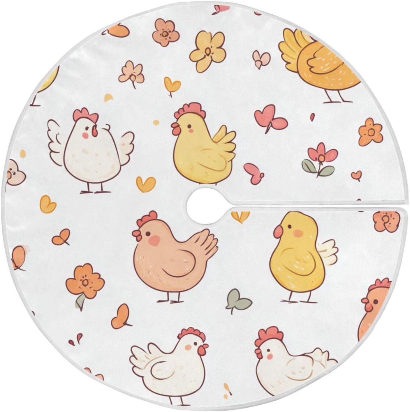 Weihnachtsbaum-Dekoration, niedliches Huhn, rund, dekorativ, klein, für ...