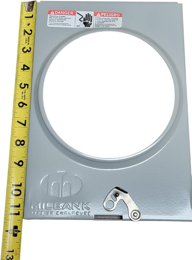 MILBANK RINGLESS METER CAN COVER ONLY FOR MOST100 AMP METER CANS 11-1/2 ...