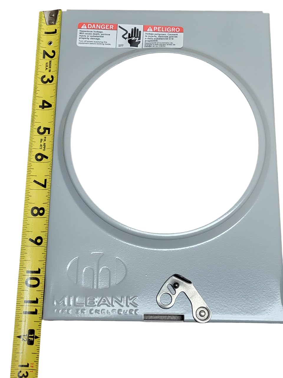 MILBANK RINGLESS METER CAN COVER ONLY FOR MOST100 AMP METER CANS 11-1/2 ...