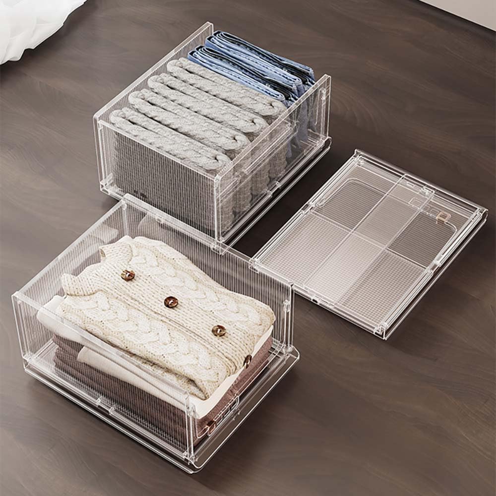 Amazon.com: 3 Pack Collapsible Stackable Drawers for Closet, Closet ...