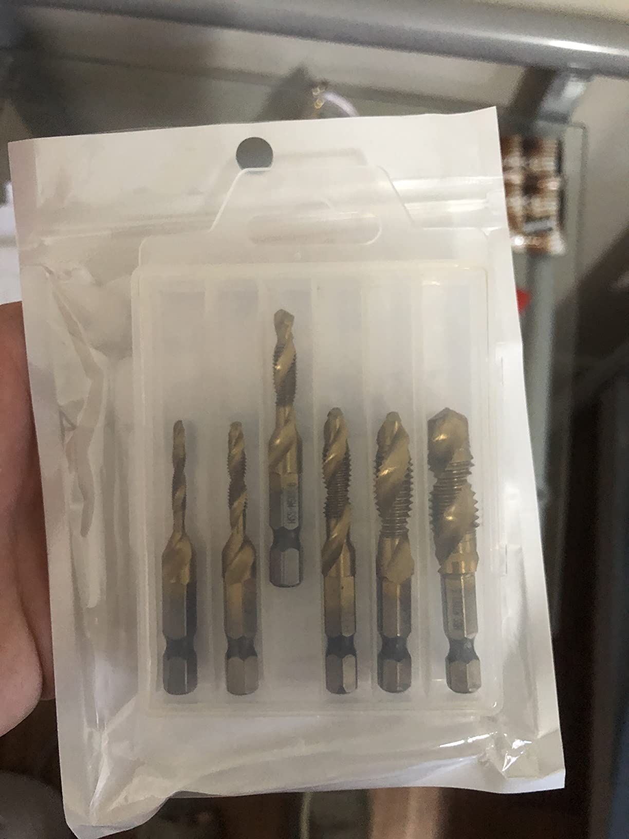 Yakamoz Combination Drill Tap & Tap Bit Set, 6Pcs 1/4" Hex HSS Shank ...