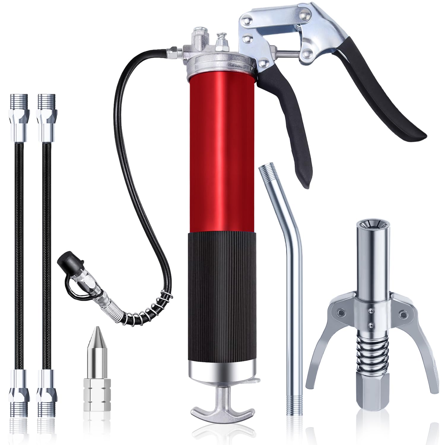 GIAK One-Handed Grease Gun Set Grease Gun for Grease Nipple 8000 PSI ...
