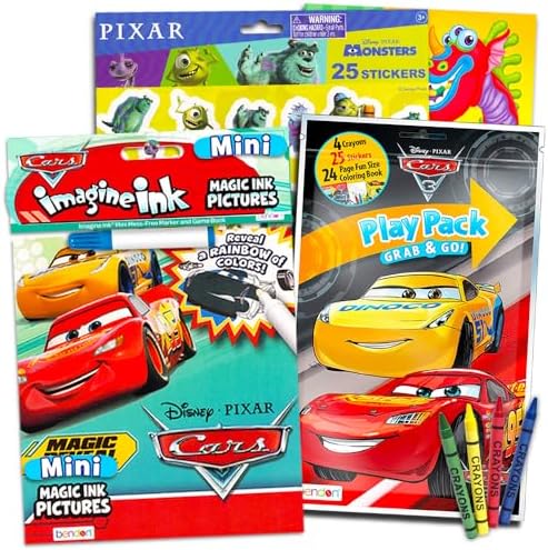 Amazon.com: Disney Cars Imagine Ink Coloring Book Set for Toddlers Kids ...