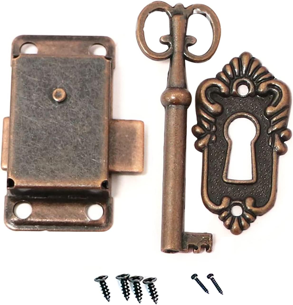 Antique Door Lock with Key Wardrobe Cabinet Drawer Door Lock Set ...