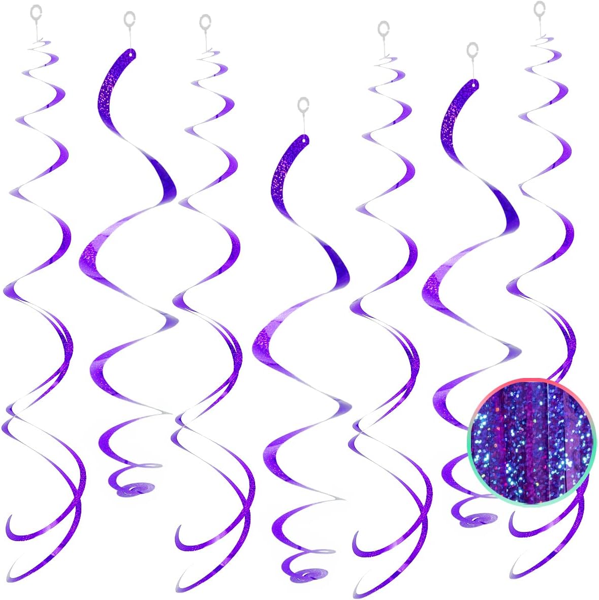 Amazon.com: 30 pcs Purple Hanging Swirl Decorations Swirls Party ...