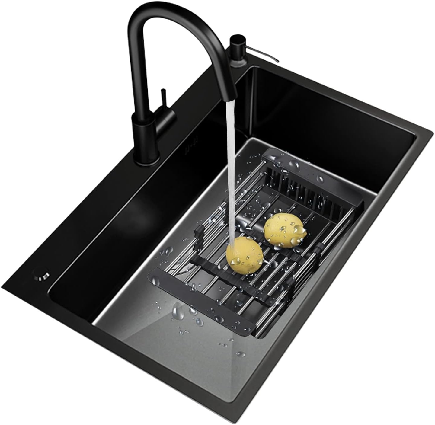 Amazon.com: Home Kitchen Sink Large Capacity Single Tank Sink Stainless ...