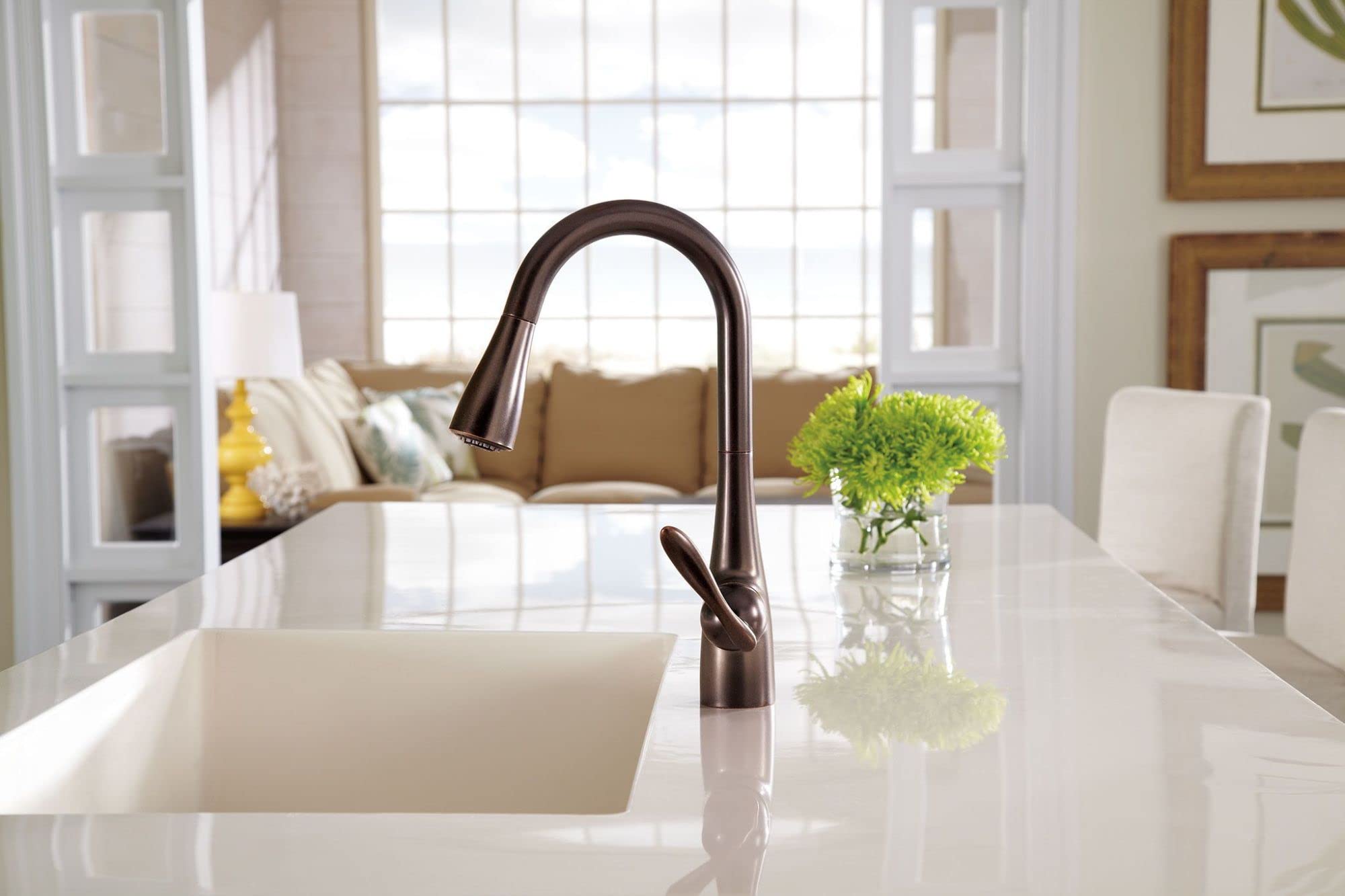 Buy Moen 7594ORB Arbor One-Handle High Arc Pulldown Kitchen Faucet ...