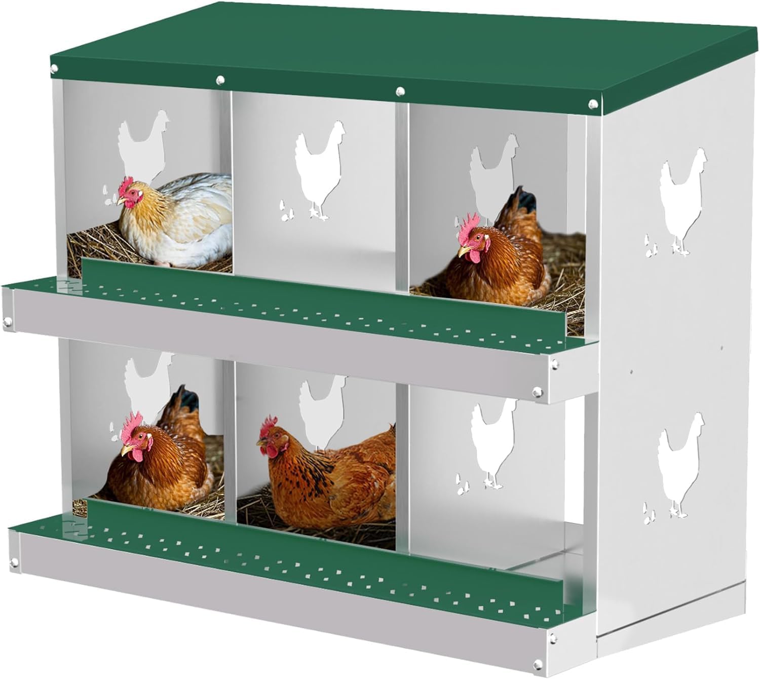 Amazon.com: Nesting Boxes for Chickens,6-Compartment Chicken Nesting ...