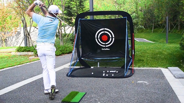 Watch Galileo golf pop-up practice net easy to install 8x7x7ft on ...