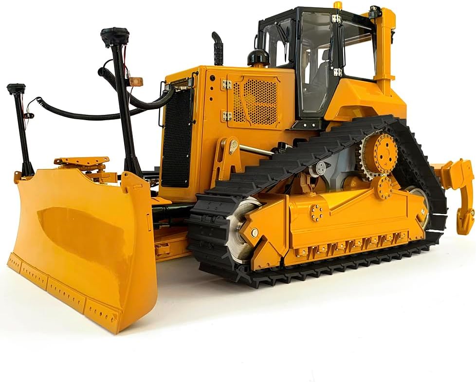 Amazon.com: 1/14 RC Bulldozer LESU Aoue-DT60 Hydraulic Radio Control ...