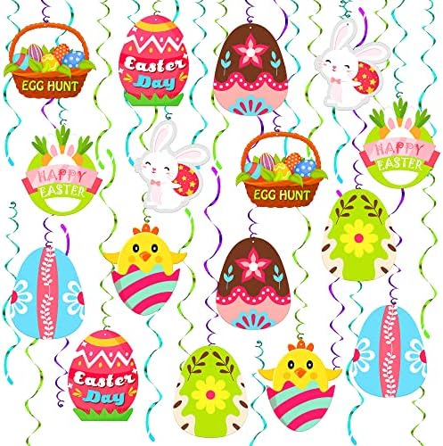 Amazon.com: Easter Hanging Swirl Decorations - Pack of 36 | Easter ...