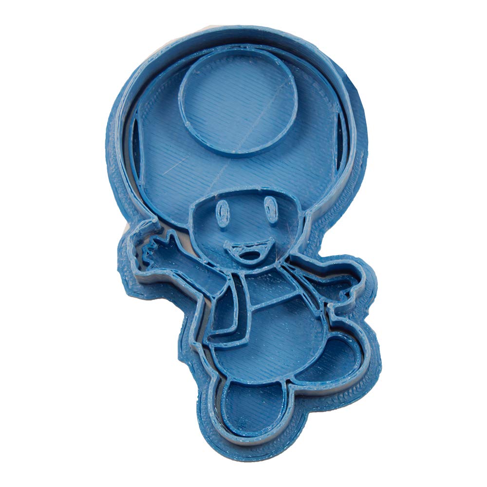 Amazon.com: Cuticuter Toad Mario Bros Cookie Cutter, Blue, 8 x 7 x 1.5 ...