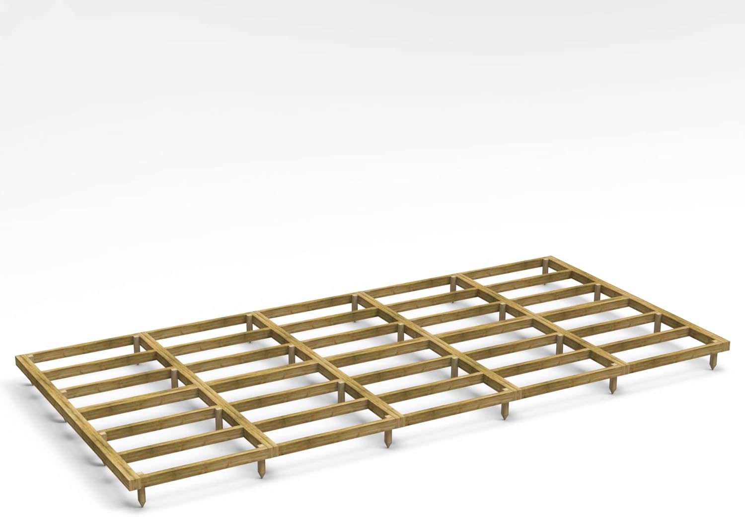 Powersheds High Grade Premium Wooden Shed Base with 90 x 50 mm Pressure ...