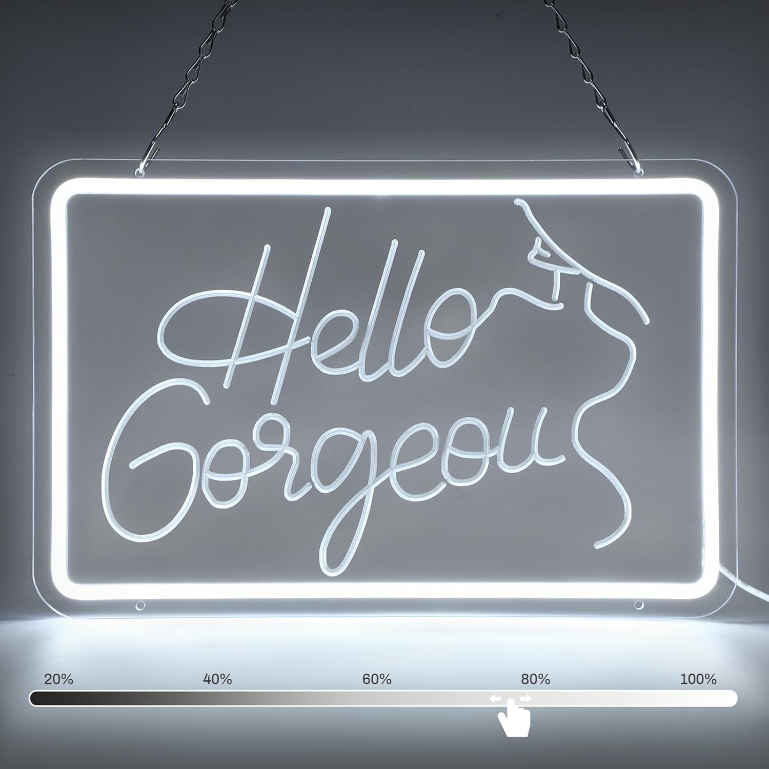 Amazon.com : Hello Gorgeous Neon Signs Battery Operated, Neon Light ...