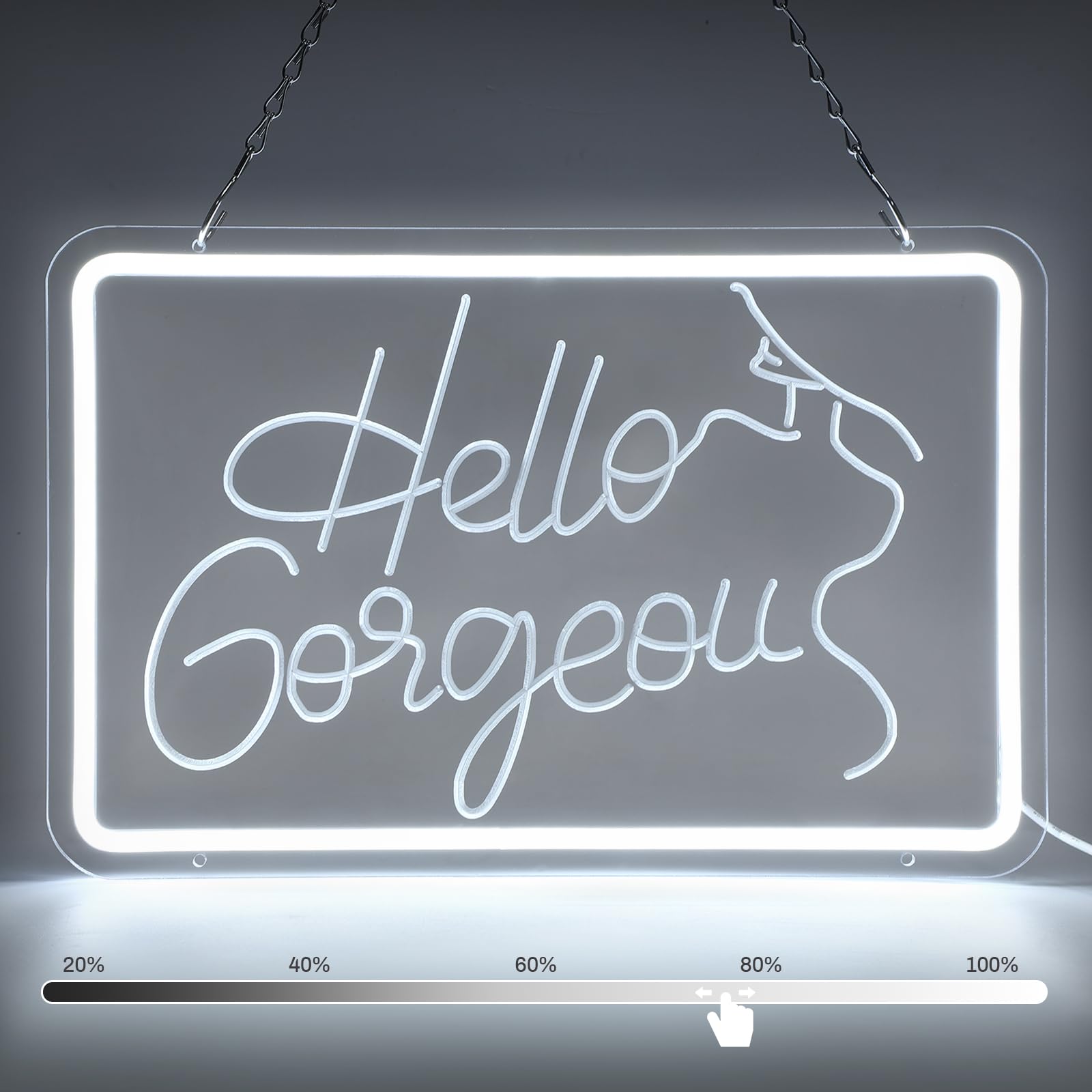 Amazon.com : Hello Gorgeous Neon Signs Battery Operated, Neon Light ...