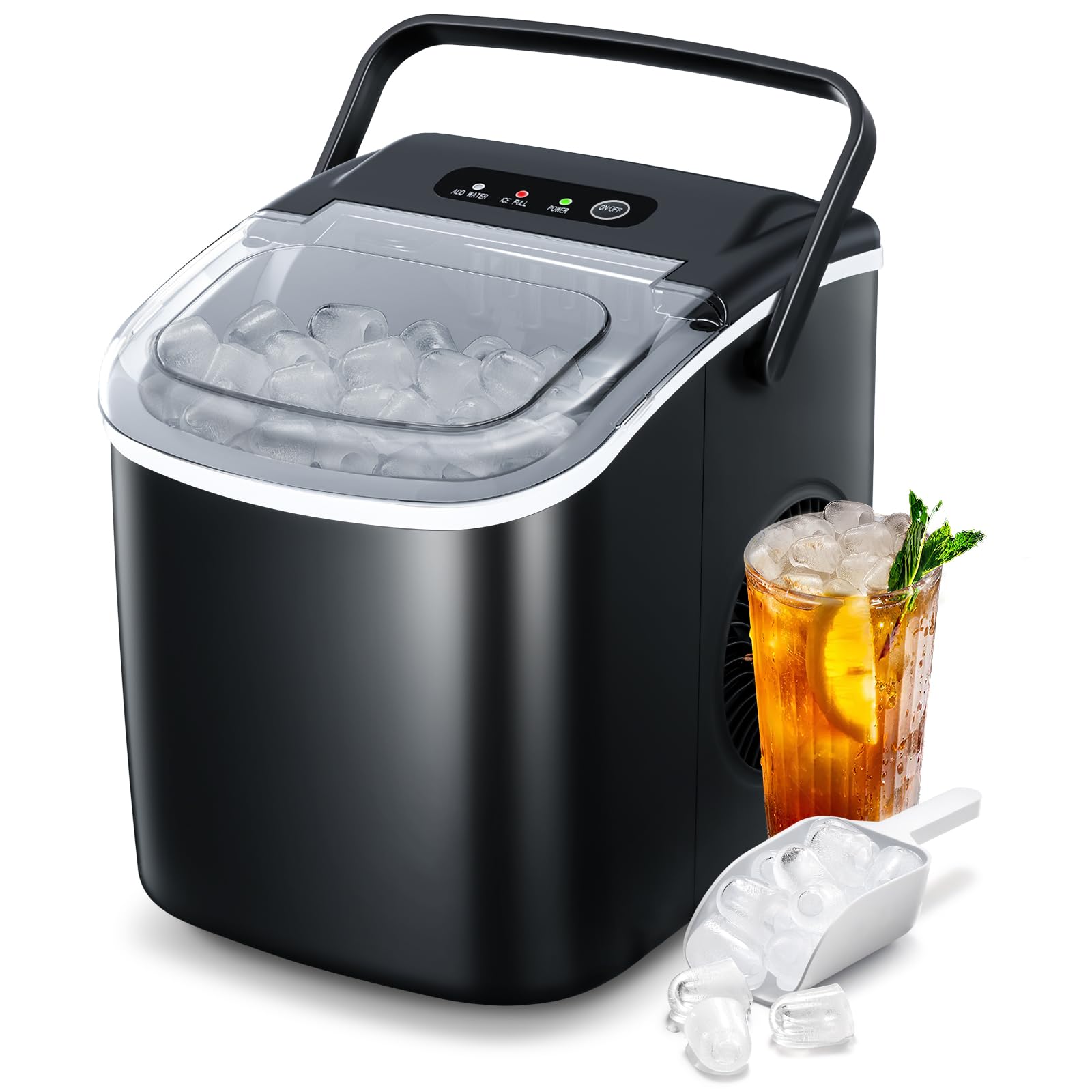 Amazon.com: WAA Ice Maker Machine Countertop Portable Compact Small ...