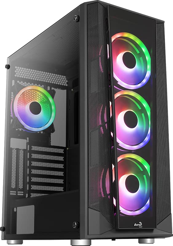 Buy AeroCool Prism-G-BK-V1 Gaming PC ATX Mid Tower Case with Tempered ...