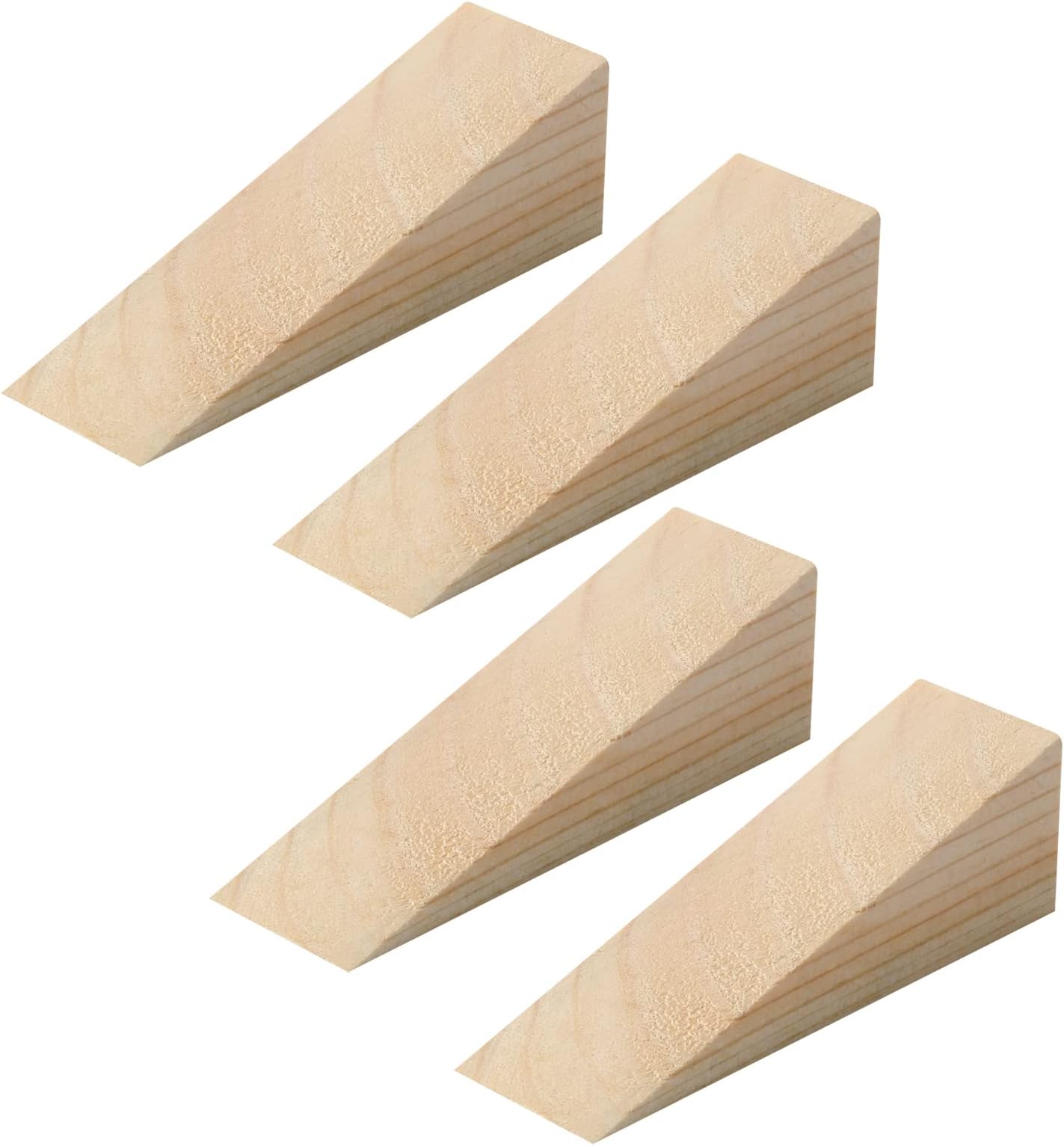 Amazon.com: Wooden Door Stop Stopper Wedge, 4 Pack Soild Wood Non-Slip ...