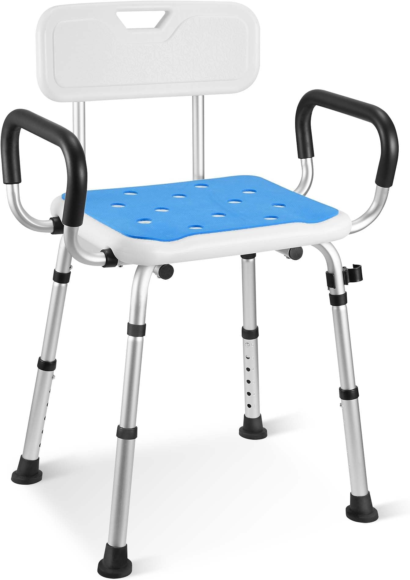 Amazon.com: Shower Chair with 6 Adjustable Height and Tool-Free ...