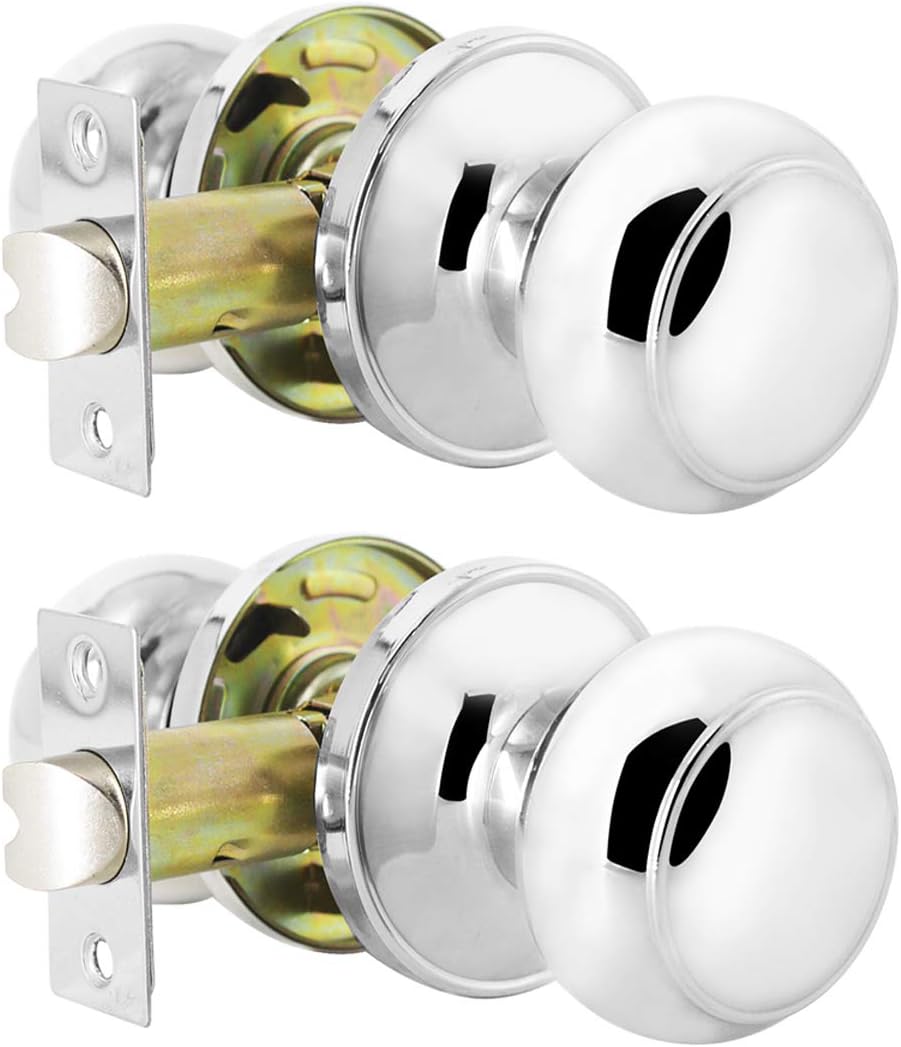 HANDLESTORE Designer Round Mortice Door Knob - Sprung - 3 Colours (Polished Chrome Set) : Amazon ...