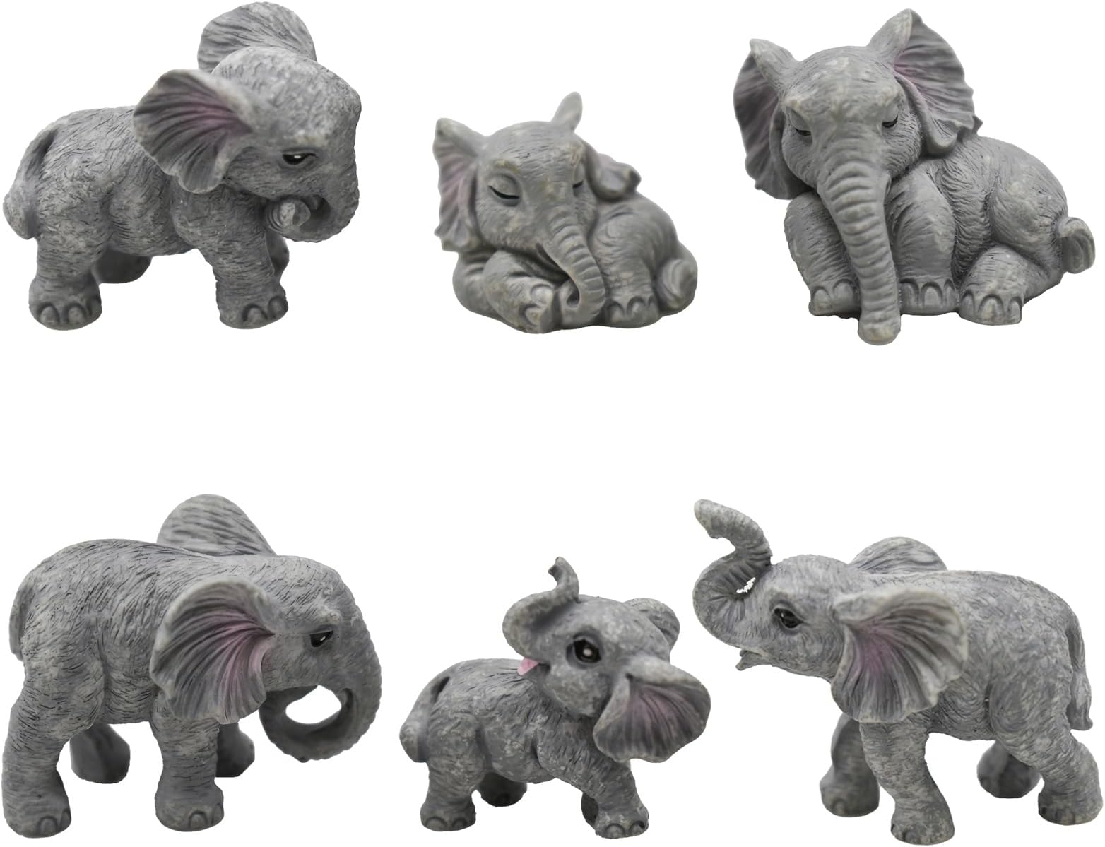 Amazon.com: Kayzyue 30 Pcs Miniature Elephant Figures Resin Elephant ...