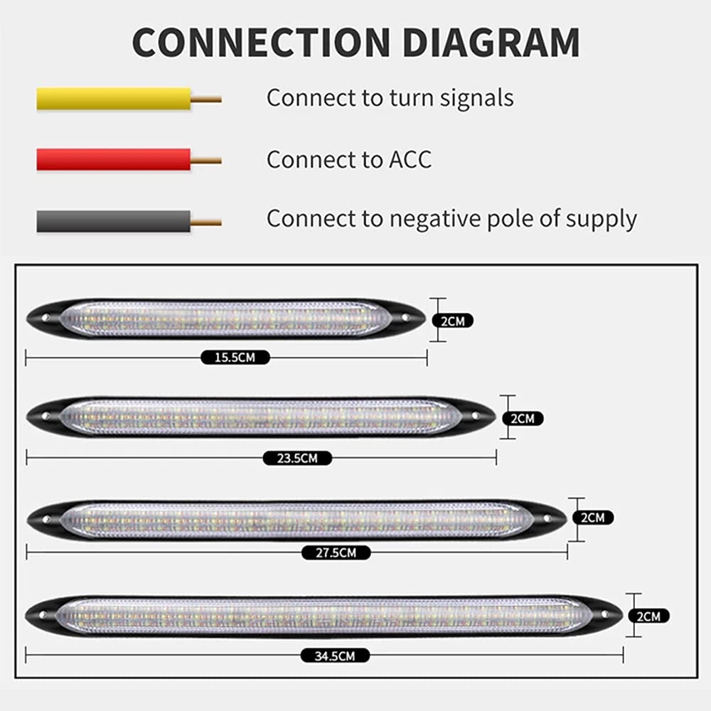 Snapklik.com : YSY Led Car DRL Daytime Running Lights Strip Waterproof ...