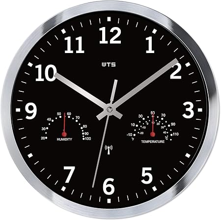 Amazon.com: Tempus Contemporary Radio Controlled Wall Clock, Plastic ...