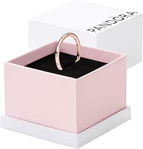 Amazon.com: PANDORA Simple Sparkling Band Ring - 14k Gold Stackable ...