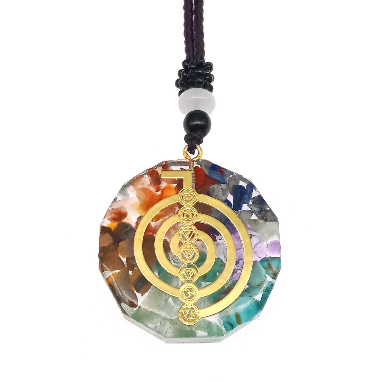 Collar 7 Chakras Orgonita Cuarzo Reiki Chacras Amuleto Energía y ...
