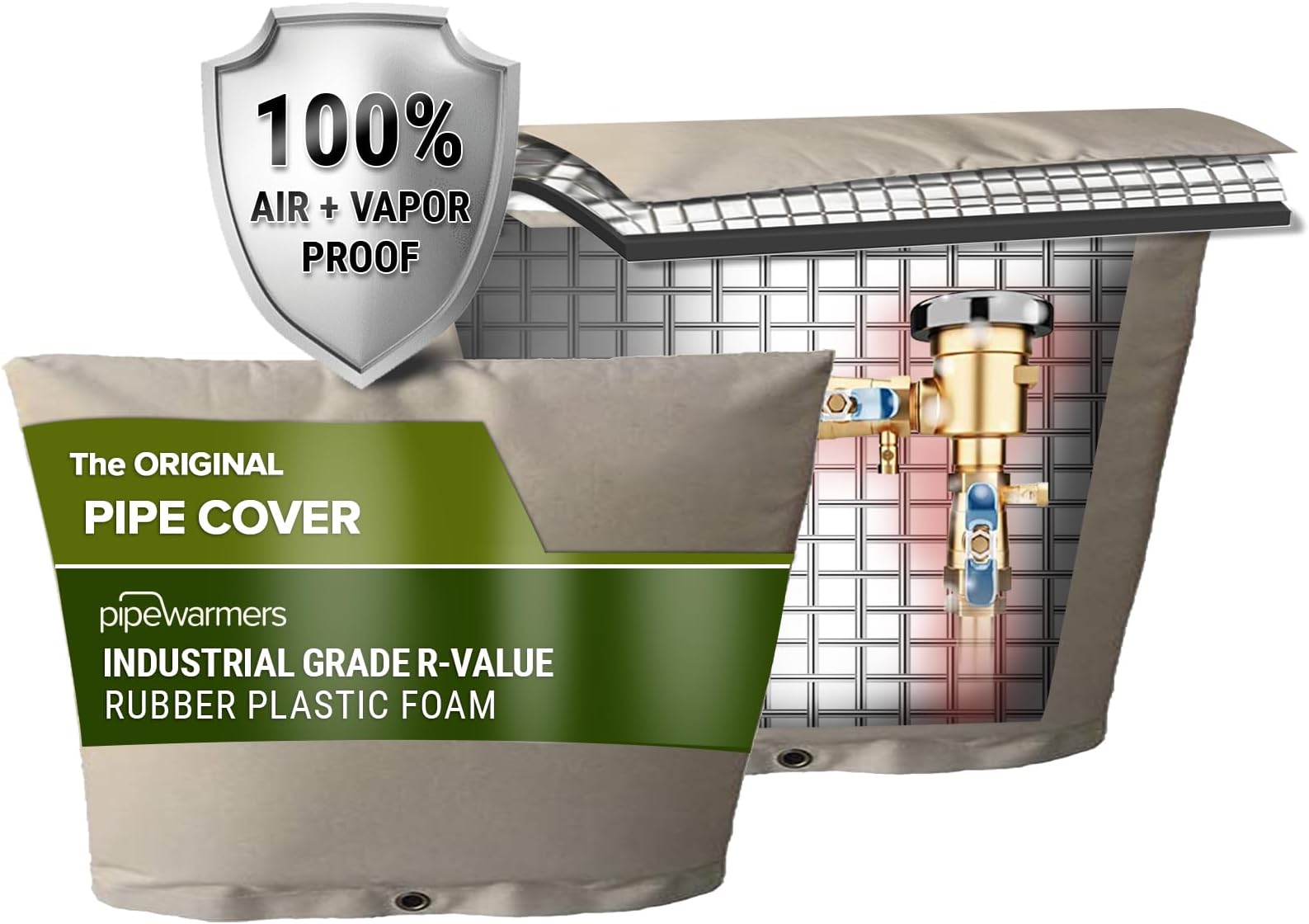 Backflow Preventer Insulation Cover, 30x24inch Pipe Warmers Insulated ...