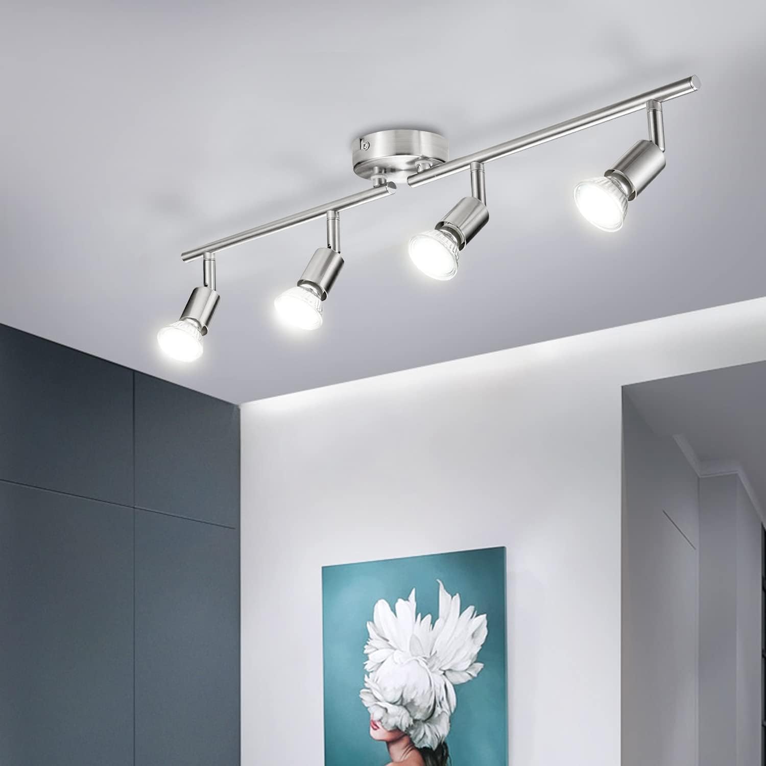 Modern 5 Way Ceiling Spotlight - Straight Bar Long 90CM Spot Bar 50W ...