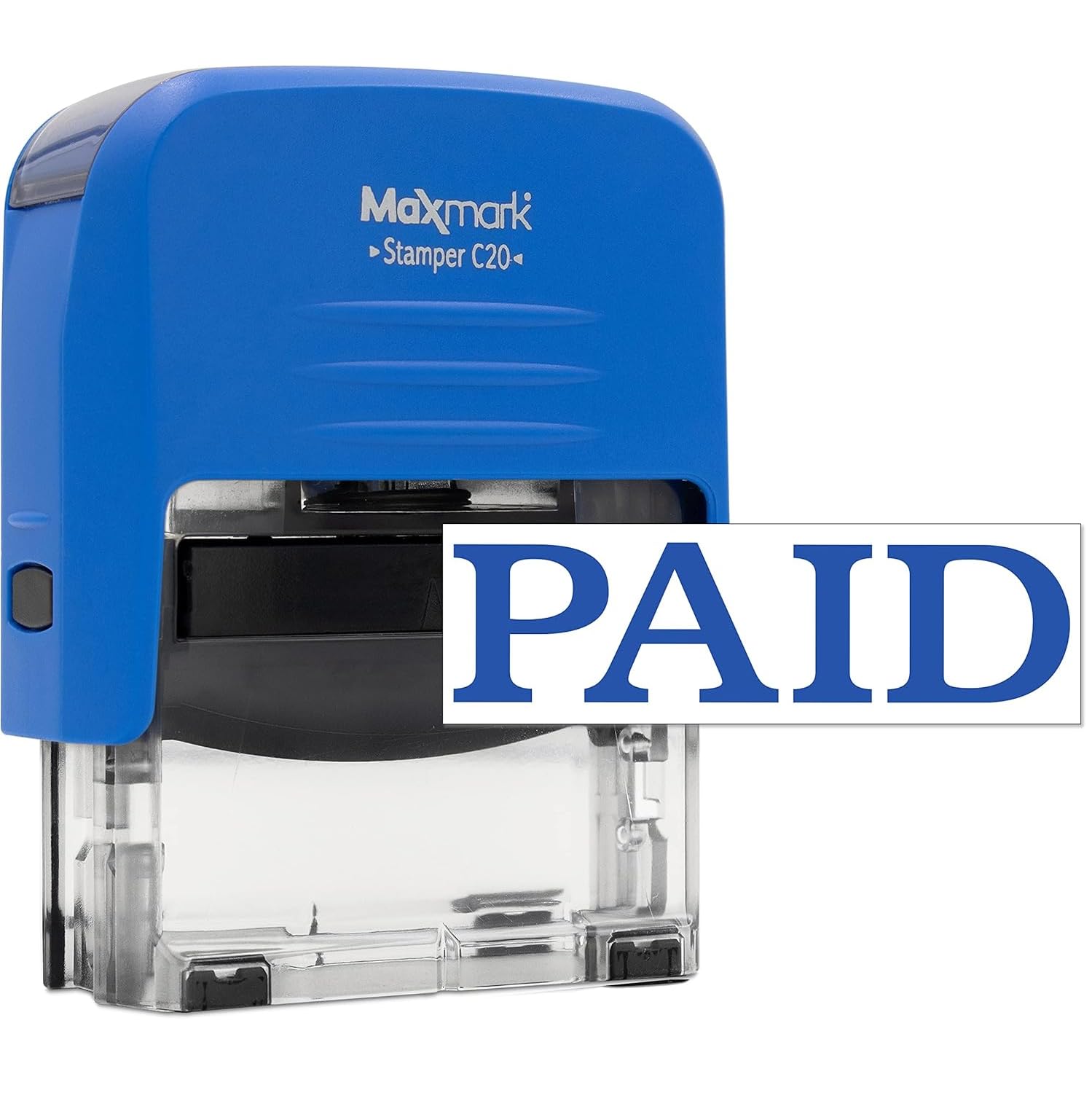 Amazon.com : Paid Self Inking Stamp, Printer 20 Style 1 - Blue Ink ...
