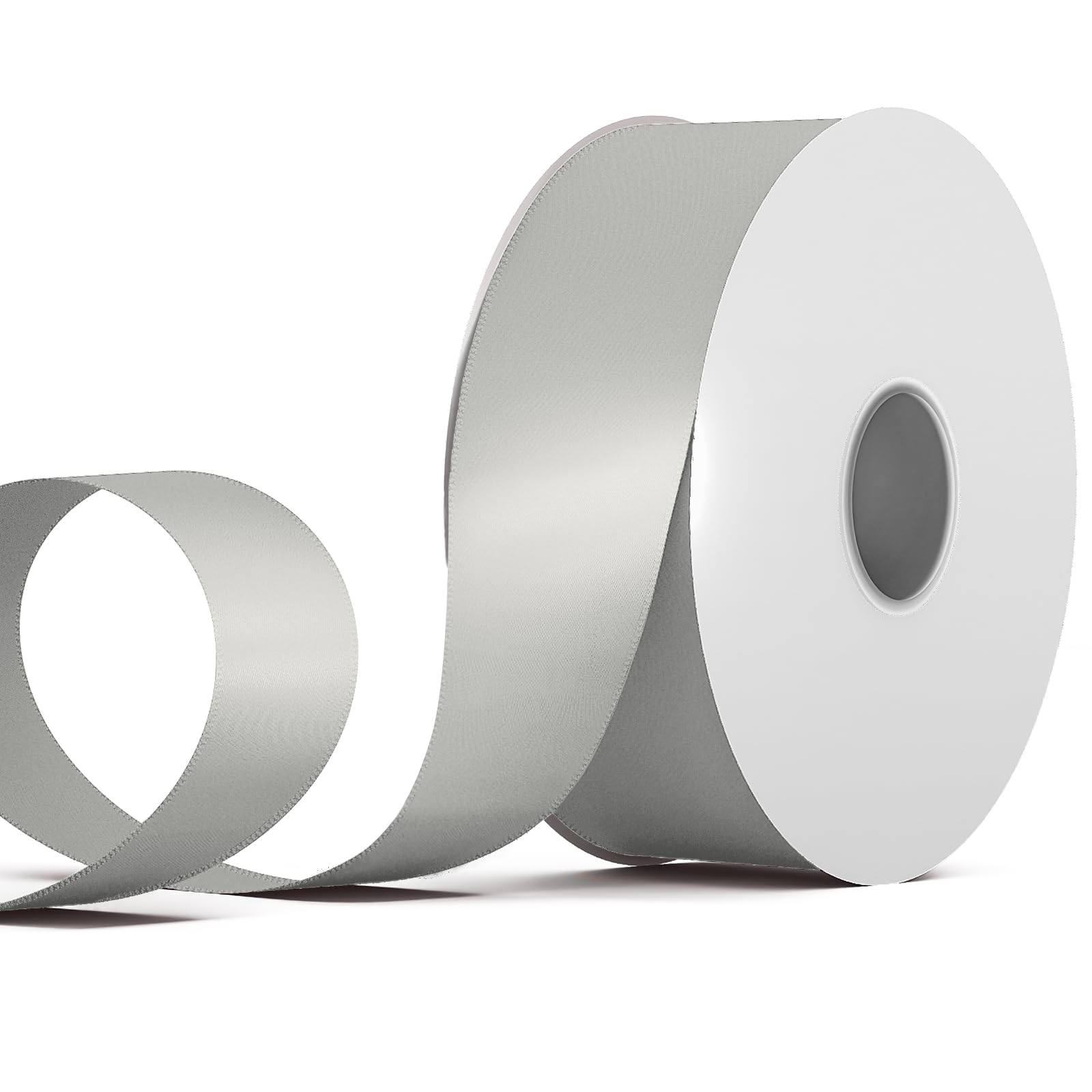 Amazon.com: Showin 2 Inch Double Face Satin Ribbon Grey, 50Yards Craft ...