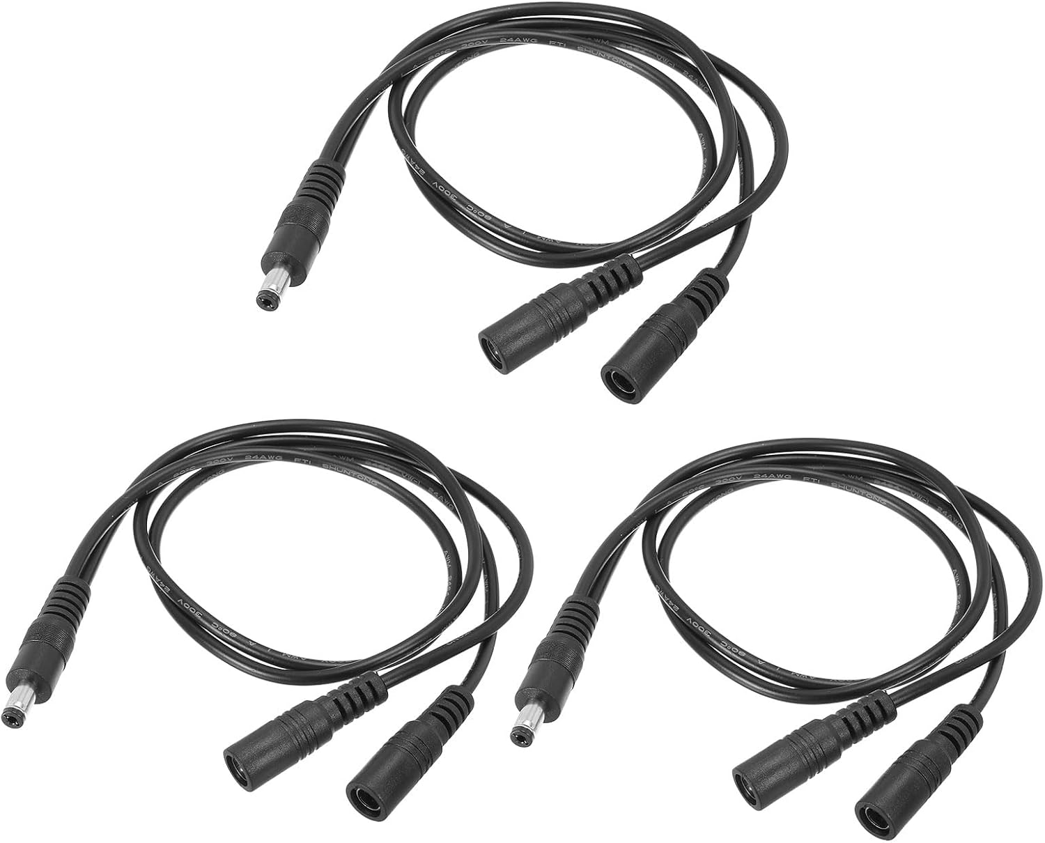 Amazon.com: PATIKIL 1 Male to 2 Female DC Power Splitter Cable, 3 Pack ...